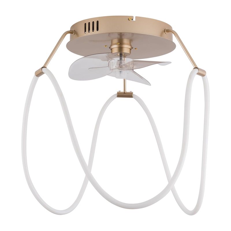 DYNAMI 14In Modern Ceiling Fan with LED Light,Creative Simple Ring ...