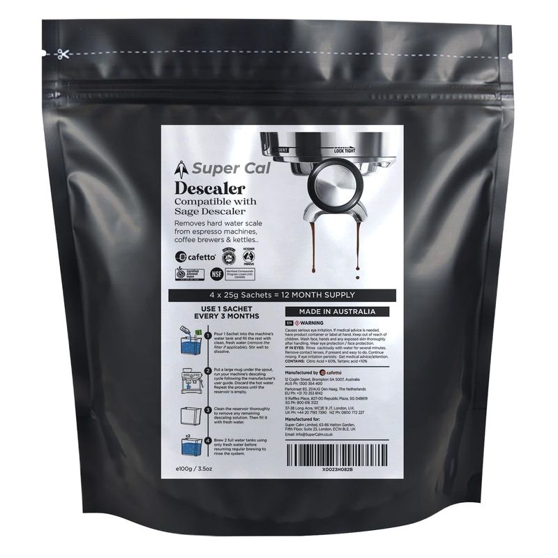 Super Cal Descaler - Compatible with Sage Descaler for Coffee Machines ...