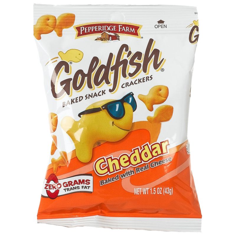 Pepperidge Farm Goldfish, Cheddar, 1.5-ounce bags (pack of 72) - Online ...