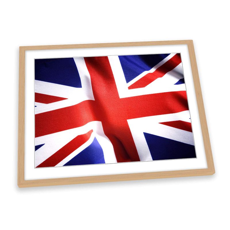 Canvas Geeks Union Jack British UK Flag FRAMED ART PRINT Picture Poster ...