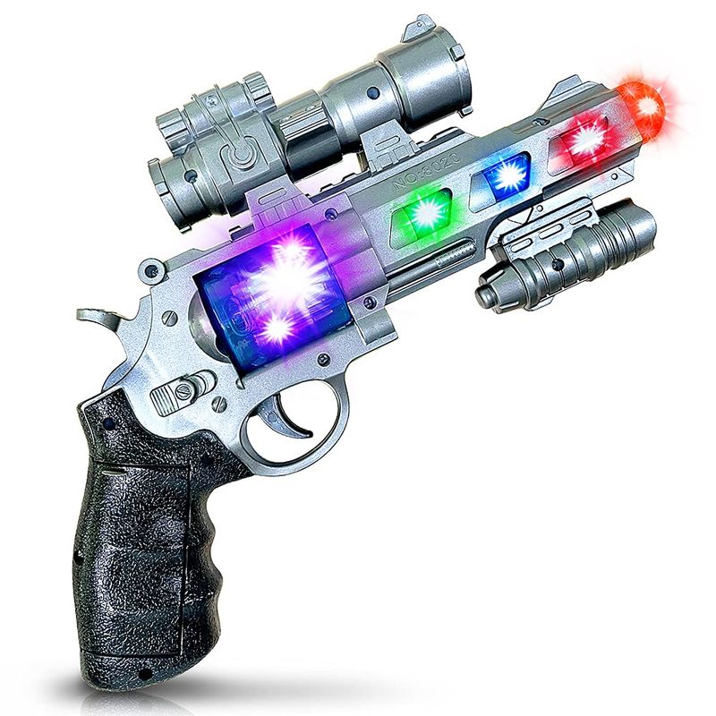 ArtCreativity Light Up Space Blaster Toy Gun for Kids, Super Ray Gun Blaster with Colorful ...