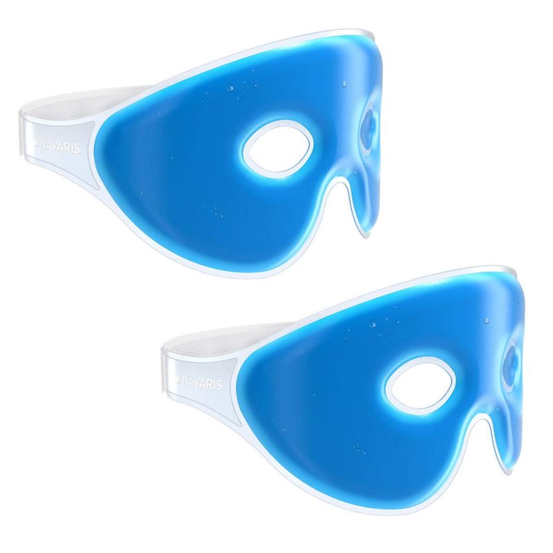 Navaris Set of 2 Gel Eye Masks - 2X Reusable Eye Masks for Hot/Cold Use ...