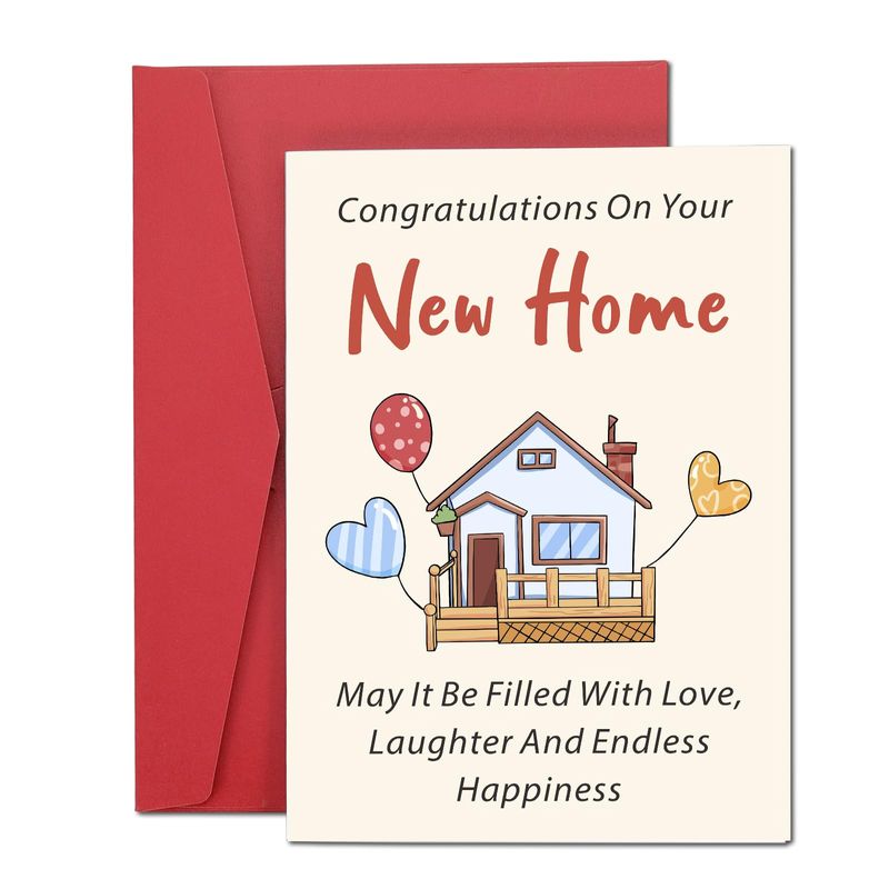 New Home Card Congratulations, House Warming Card New Home, House ...