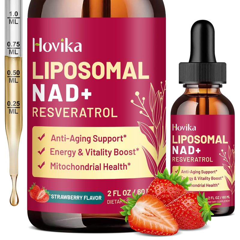 Liposomal NAD Supplement - 1200mg NAD+ Liquid Drops for Women & Men ...