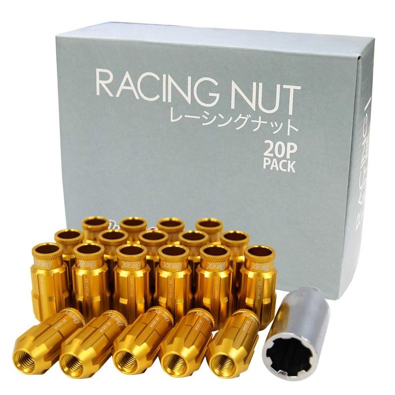Durax Lightweight Aluminum Wheel Nut Racing Nut M12 P1.5 Through Nut ...