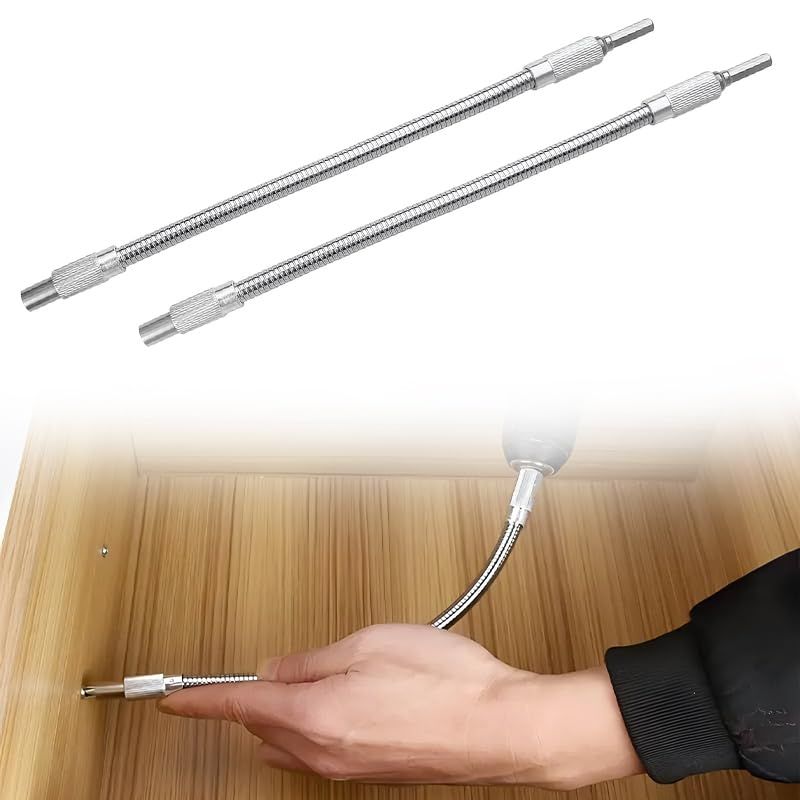 2 Pack Flexible Drill Bit Extension - 360°Hand Protector - 11.8 Inch ...
