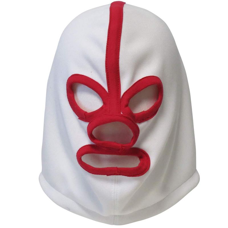 Wrestling Mask, The Destroyer, Semi-Pro Mask, White/Red, Lucha Libre ...