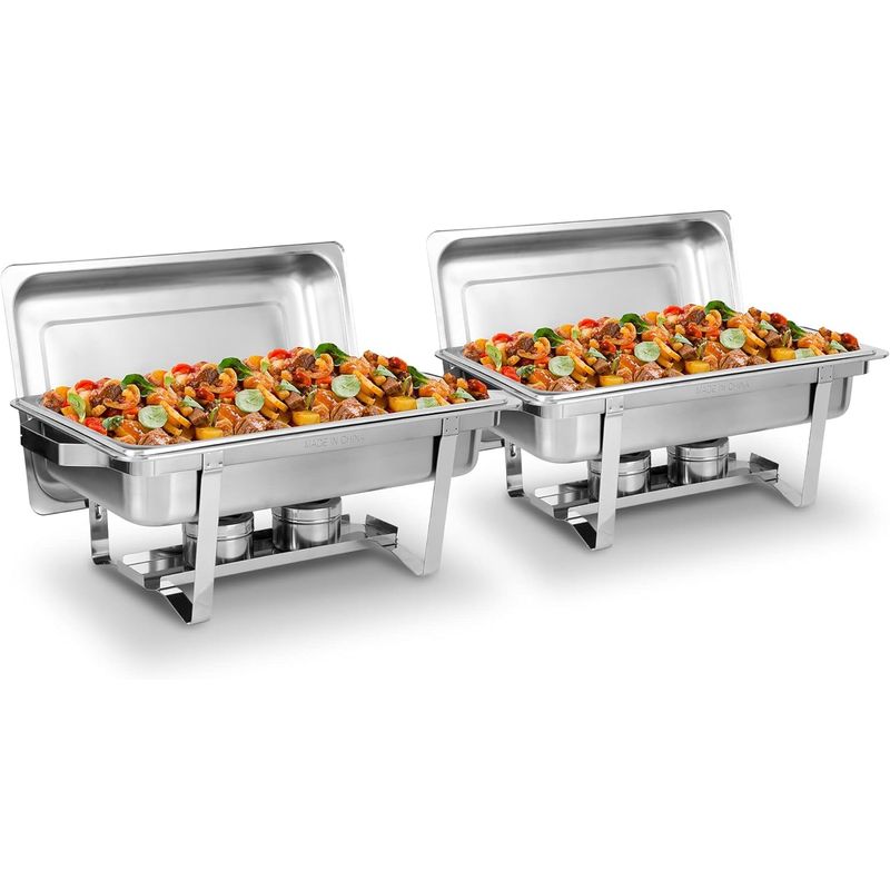 Oteymart Chafer Dish Buffet Food Warmer Buffet Stainless Steel Chafer ...