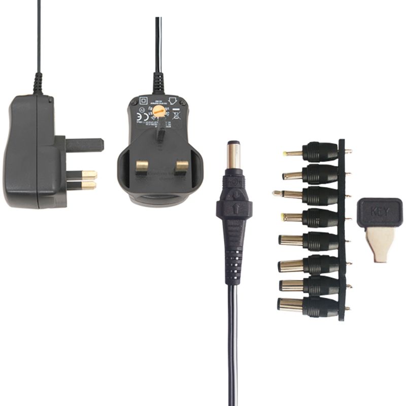 3V - 12V AC/DC 600mA Universal UK Mains Power Supply - Transformer PSU ...