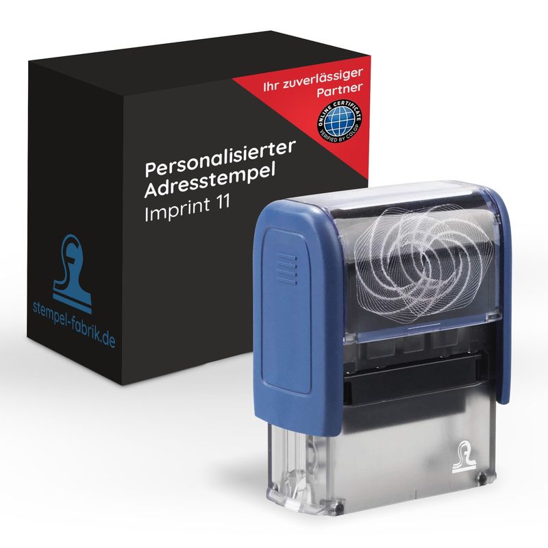 stempel-fabrik - Imprint 11 Stamps with Desired Text - Self-Inking ...