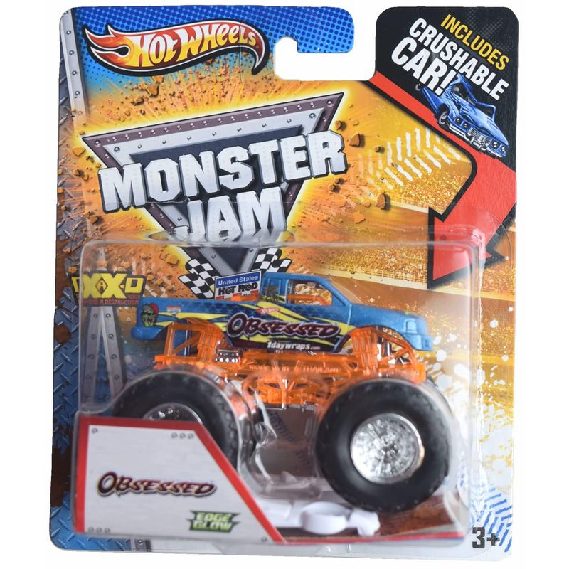 Hot Wheels Monster Jam Obsessed, Includes Crushable Car - Online ...