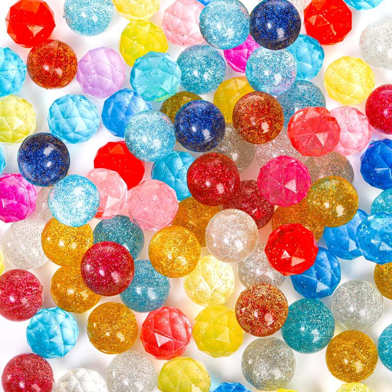 Goaste 100 Pack Small Bouncy Balls Bulk, 1.2 Inch/30mm Rubber High ...