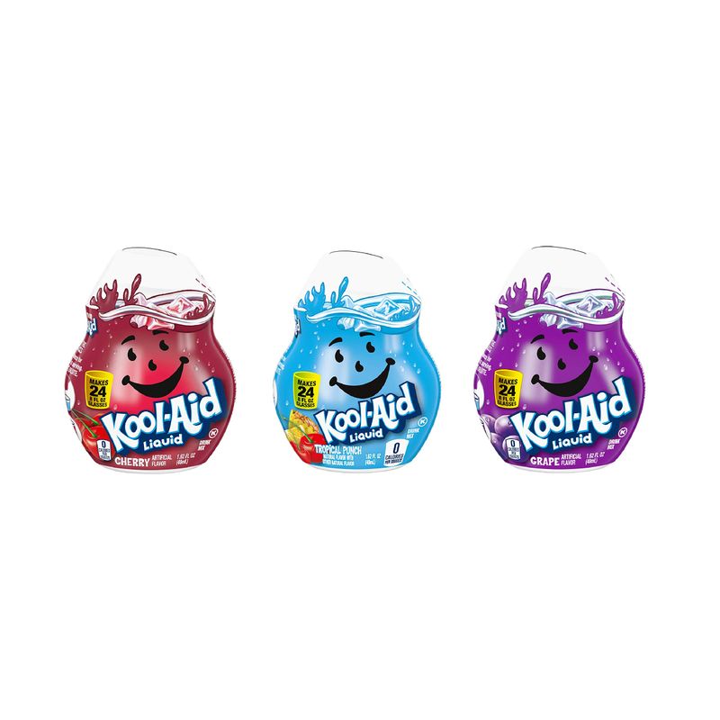 Kool-Aid Liquid Drink Mix Variety Pack (Cherry, Grape, & Tropical Punch ...