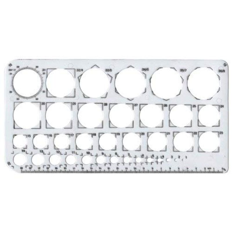 10 x CIRCLES TEMPLATE STENCILS - 36 Metric Circle Template 1mm to 36mm ...