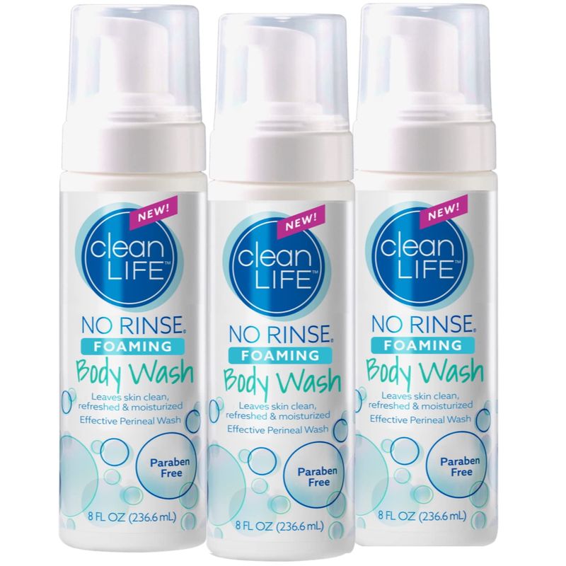 No-Rinse Foaming Body Wash, 8 fl oz (Pack of 3): The Original Formulas ...