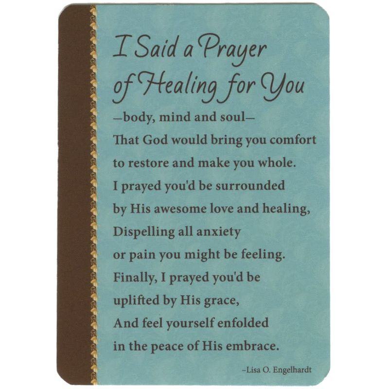 I Said a Prayer of Healing Prayer Card Laminated (Pkg of 25 ...