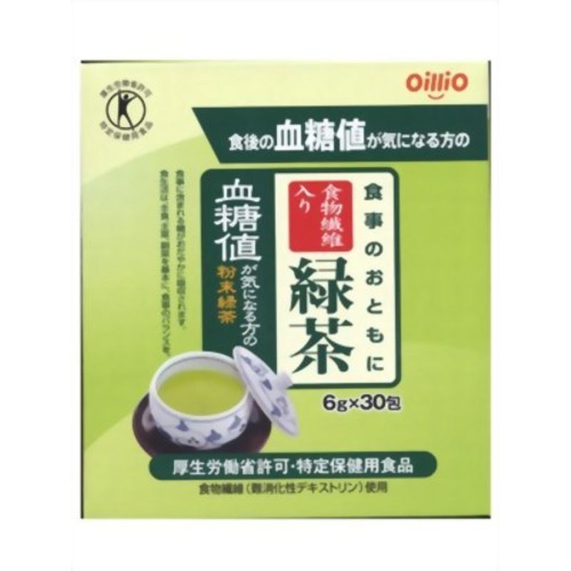Green Tea with Dietary Fiber, 0.2 oz (6 g) x 30 Packs x 6 Pieces ...