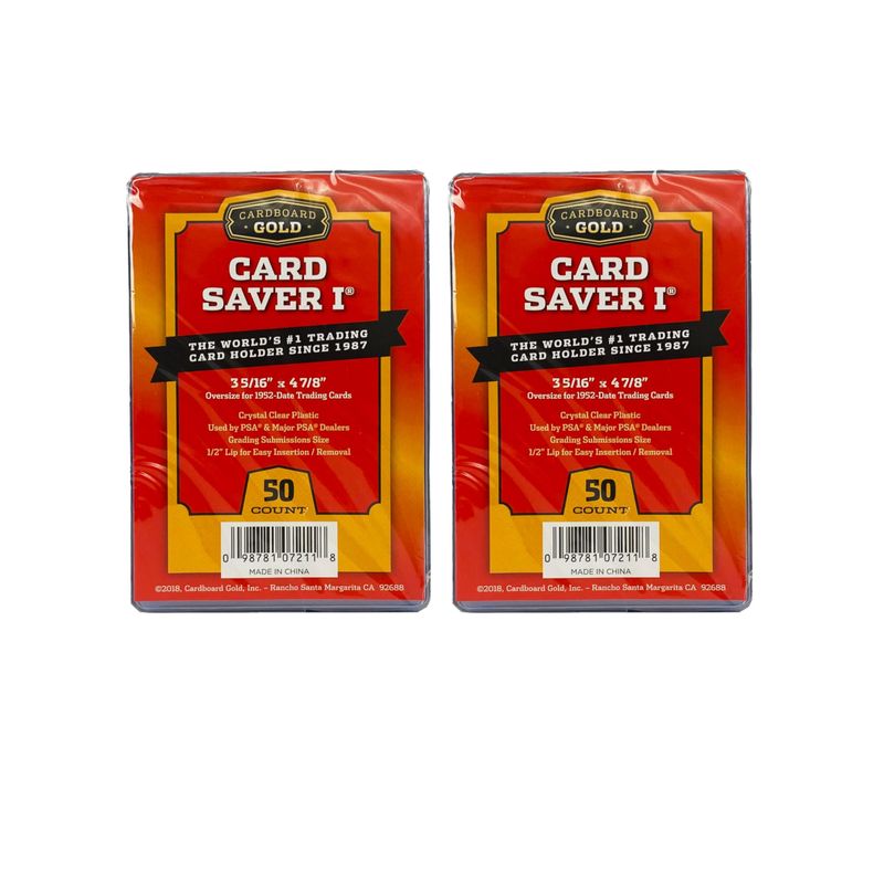 Cardboard Gold Card Saver 1-100 Count - Semi Rigid Card Holder, Trading ...