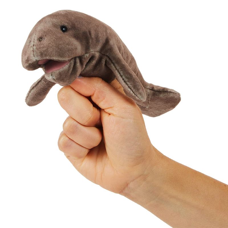 Folkmanis Mini Manatee Finger Puppet, Gray - EveryMarket