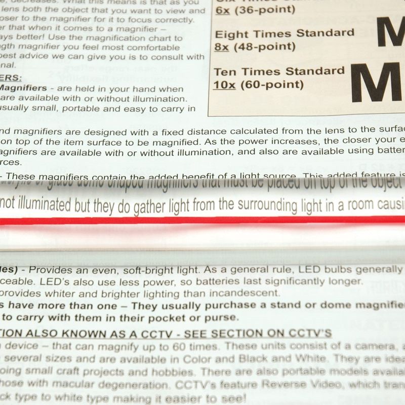 EZ Magnibar Reading Bar Magnifier with Red Tracker Line - 9 inches ...