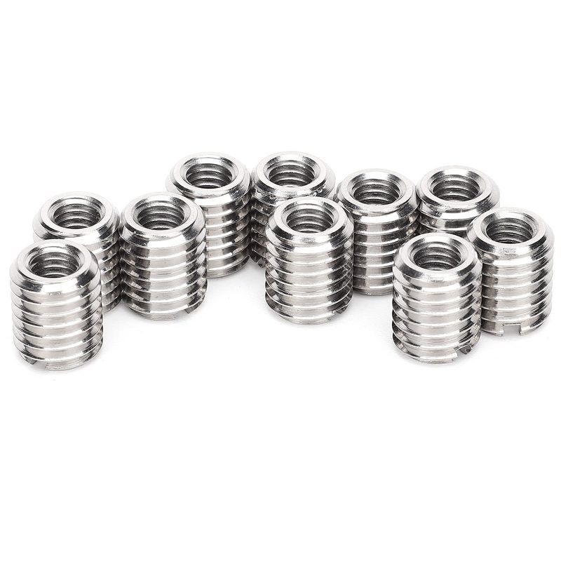 Fafeicy 10Pcs Threaded Insert Nuts, Stainless Steel Hex Socket Screw ...