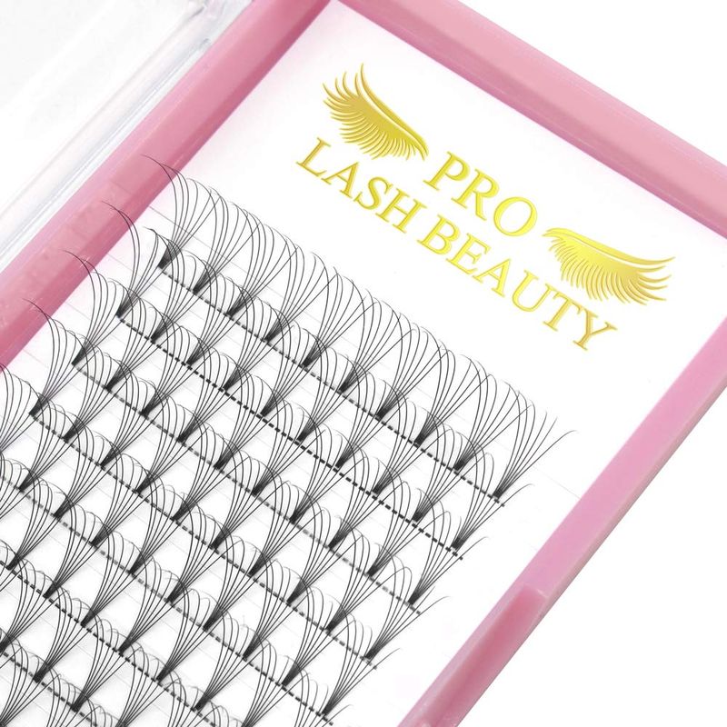 Ready-to-Use Fan Eyelash Extensions, 6D-C-0.10-Mix, Short Stem Volume ...