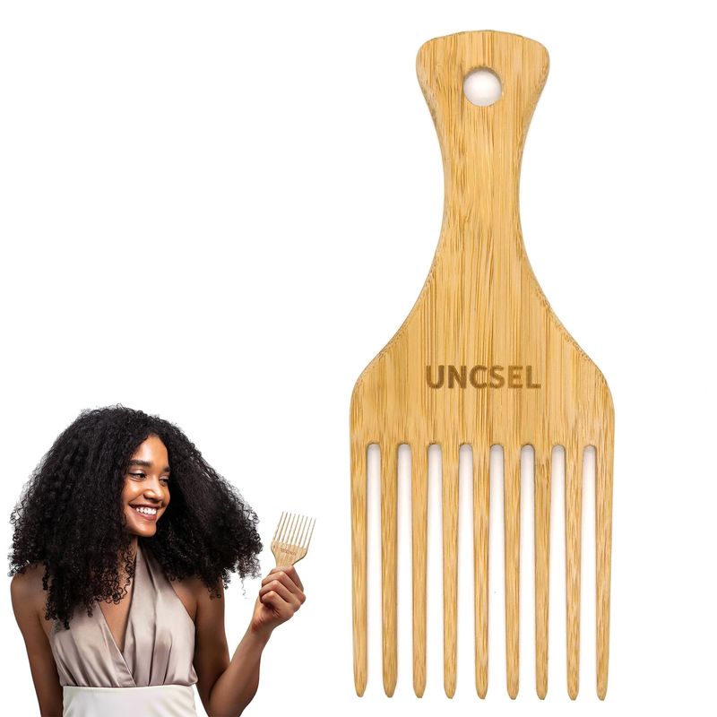 Hair pick by UNCSEL,Afro pick for styling and detangling hair ...