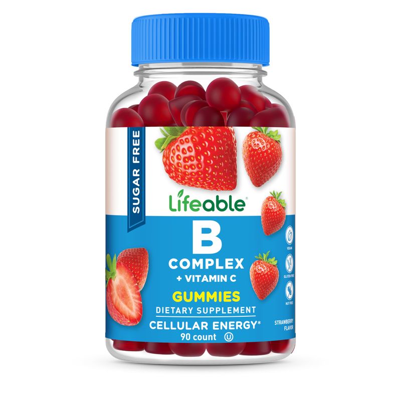 Lifeable Sugar Free Vitamin B Complex Gummies | B-Complex with Vitamin ...