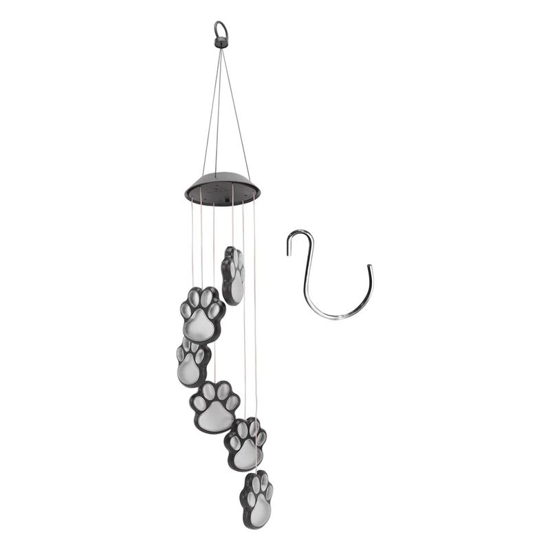 WPKD BLUEIY Solar Wind Chimes,Color Changing Solar Wind Chime,Dogs Cat ...