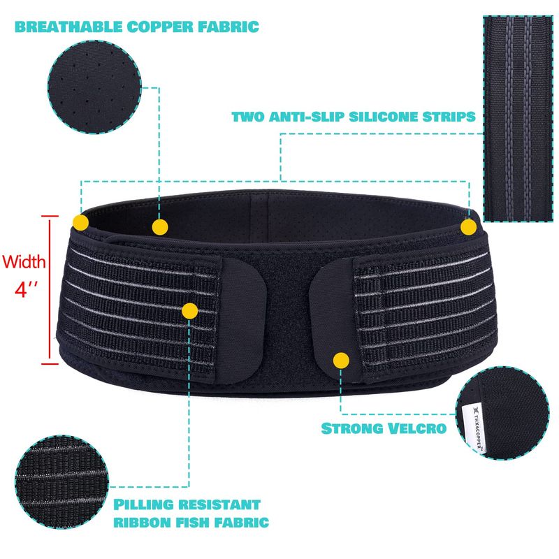 Thx4COPPER Compression Adjustable Sacroiliac Hip Waist Compression Belt ...