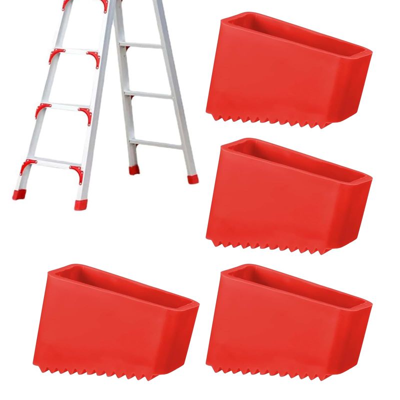 4 Pieces Ladder Non-Slip Feet Mat, 50 x 20 mm Ladder Feet, Ladder Feet ...