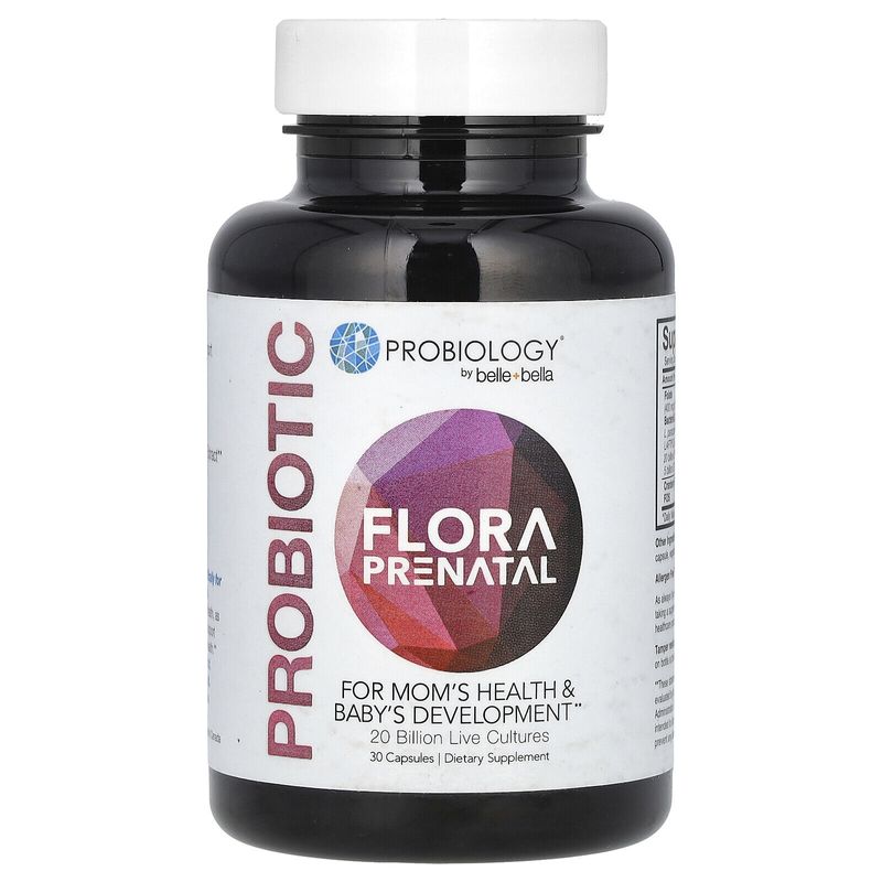 Probiotic Flora Prenatal, 20 Billion Live Cultures, 30 Capsules ...