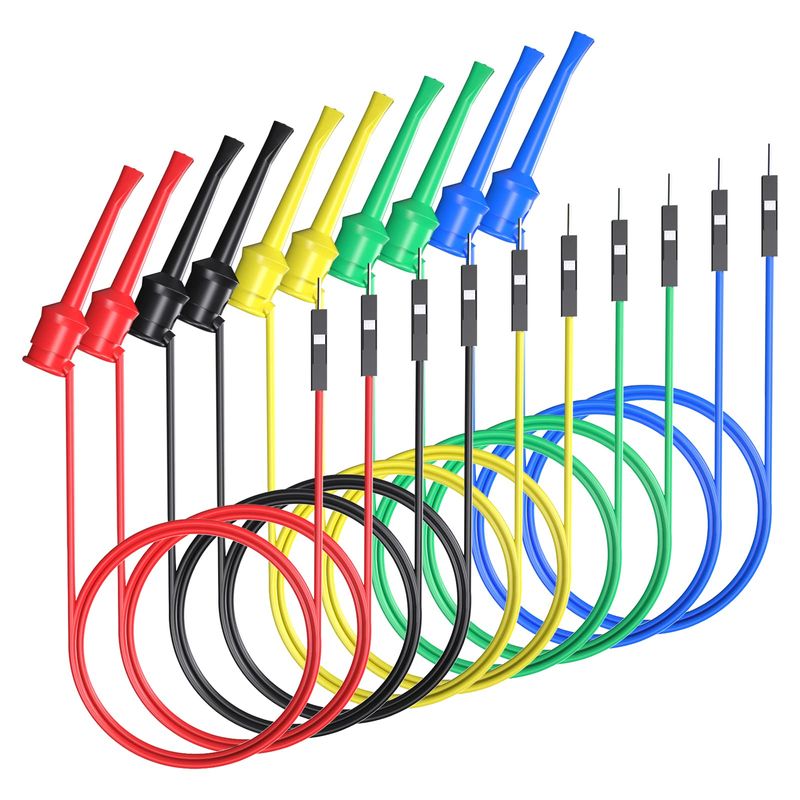 Cleqee Mini Grabber Test Hook Breadboard Male Jumper Wire ic Test Hook ...