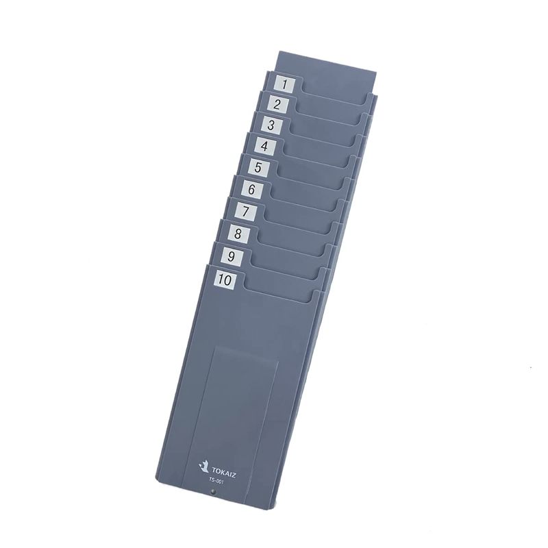 TOKAIZ TS-001 Time Card Rack, 10 Card Rack, Expandable Up To 50 People ...