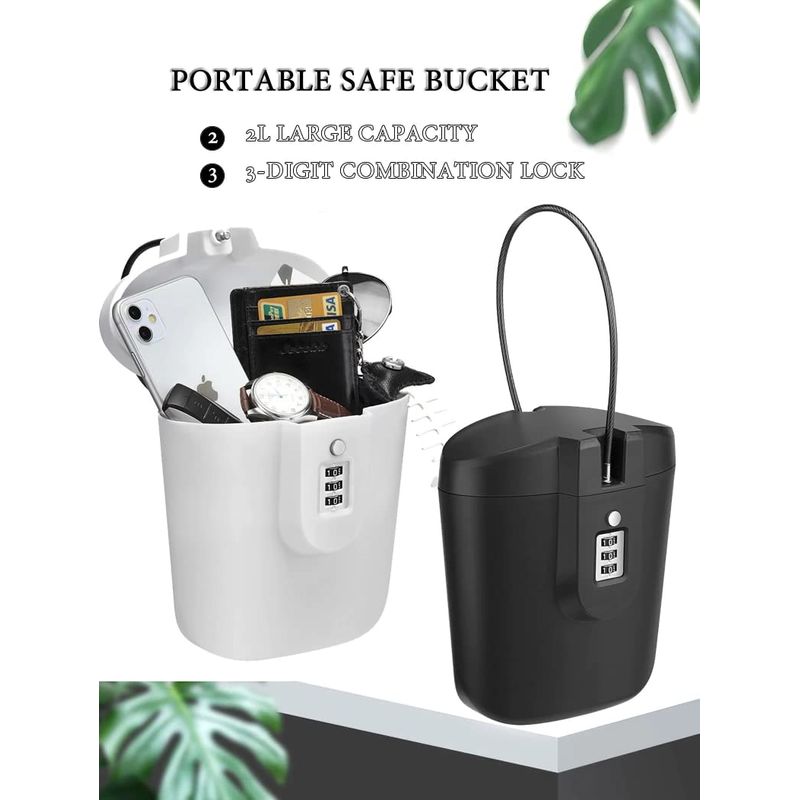 Portable Bucket Lock, Cipher Safe Box, Anti Theft, 3-digit Combination ...