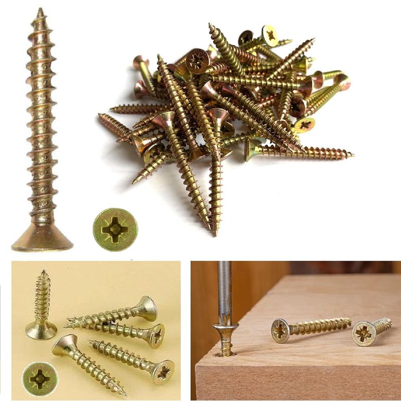TERF® Multi Purpose Screws 4.0 X 30mm Pozi Flat Double Countersunk Zinc ...