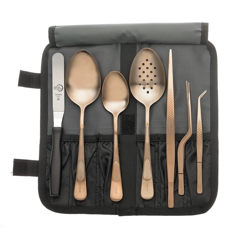 Mercer Culinary M35156RG 8-Piece Plating Spoon Set w/ Heavy Duty ...