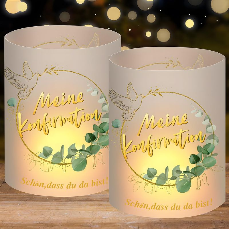 16 Tea Light Holders Fish Table Decoration, Confirmation Christening ...