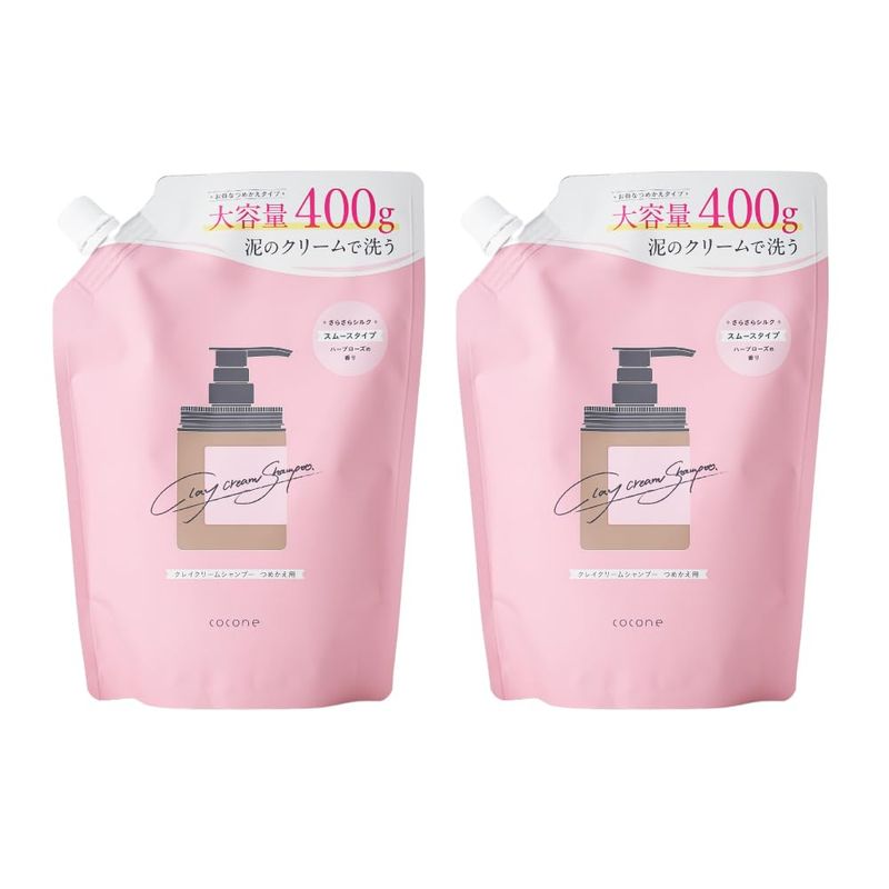 Cocone Clay Cream Shampoo Cocone Smooth Type Refill 2 Bags [Shampoo ...