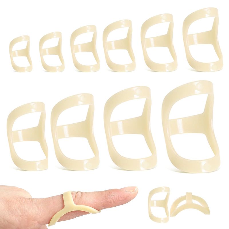 FOSDICK 10 Pcs Oval 8 Finger Splint, Plastic Finger Splints, Trigger Finger Splint, Finger ...