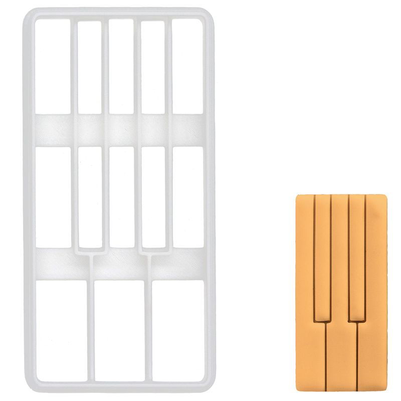 BAKERLOGY CDE Piano Keys Cookie Cutter - Detailed Biscuit Cutter Design ...