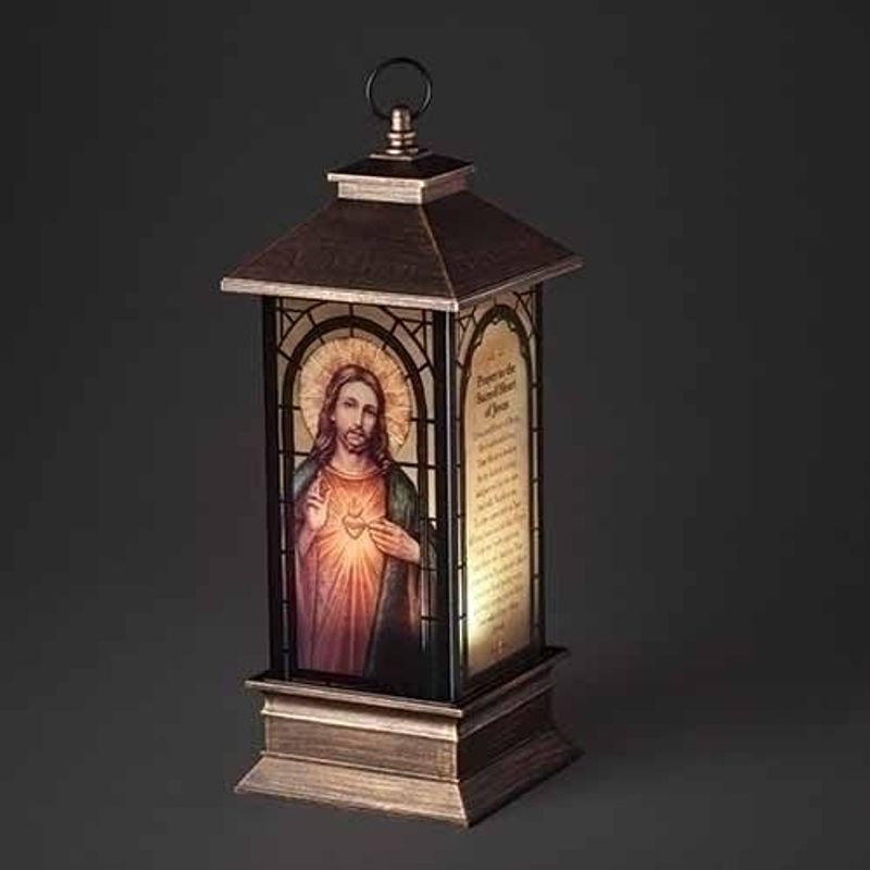 Roman Joseph's Studio LED Sacred Heart of Jesus Decorative Lantern, 11 ...