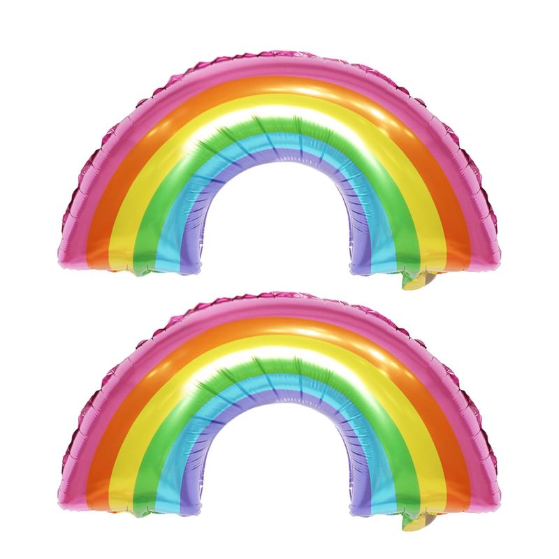 USHXVG 2 pieces of rainbow party decoration balloons, printed balloons ...