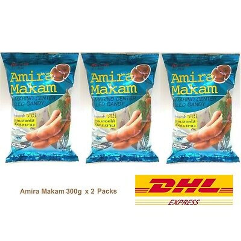 3 x Tamarind Center Filled Candy Amira Makam Sweet Thai Big Pack (300 ...