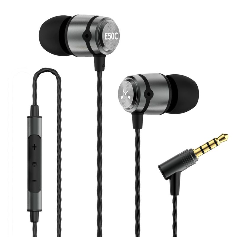 Soundmagic E50C Wired Earbuds with Microphone in Ear Monitor HiFi Earphones Good Noise Isolating ...