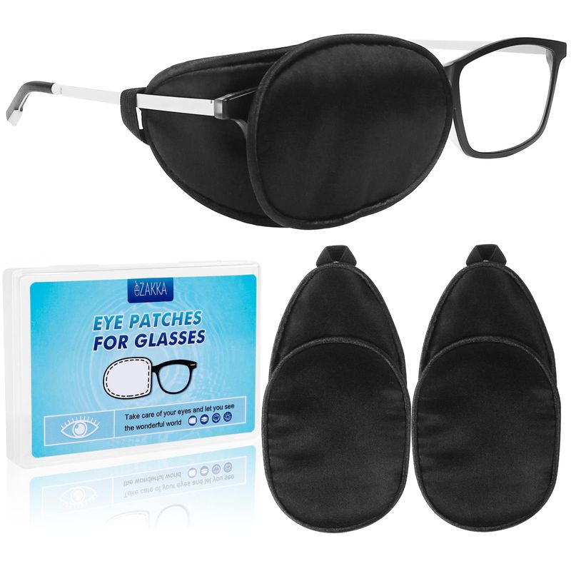 eZAKKA Eye Patches for Adults Kids, Eye Patch for Glasses, Medical Soft ...