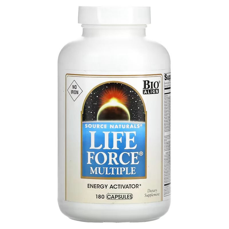 Source Naturals, Life Force Multiple, No Iron, 180 Capsules - Online Marketplace - EveryMarket