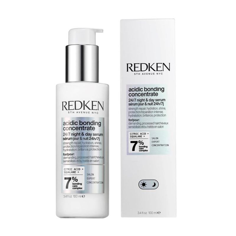 Redken Acidic Bonding Concentrate 24/7 Night and Day Hair Serum, Repairs & Strengthens, Bond ...