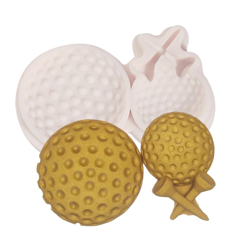 nklbio 1 pcs Golf Fondant Mold, Golf Ball Cake Decoration Silicone Mold ...