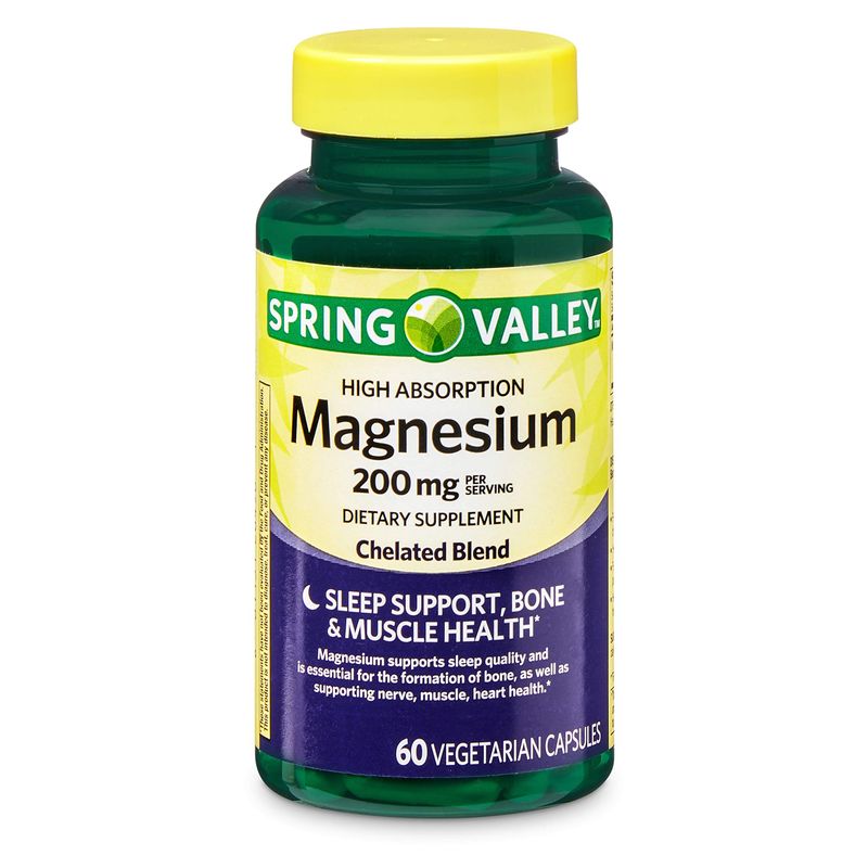 Spring Valley High Absorption Magnesium 200 mg, Sleep Support, 60 ...